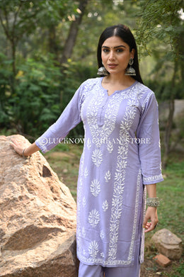 Chikankari Kurta Set | Traditional Lucknowi Ensemble – Lucknowi Chikan ...